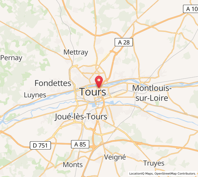 Tours, Centre Sunrise and Sunset Times